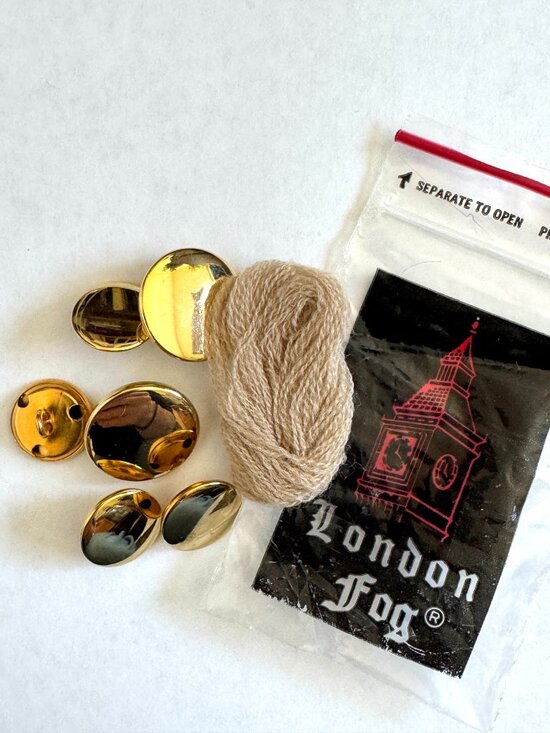London Fog | Accessories | Authentic London Fog Gold Buttons And Thread ...